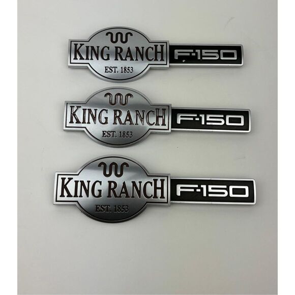 Ford | Holiday | Ford F5 King Ranch Tailgate Fender Badges Emblem 3 Pc ...
